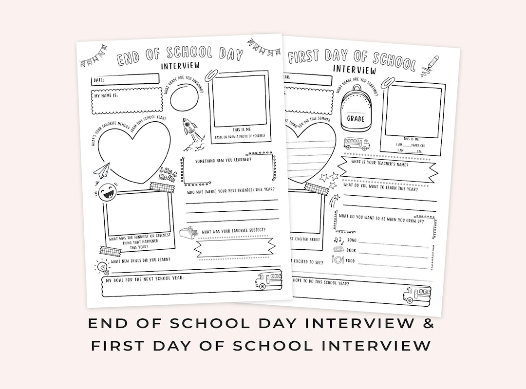 Back to School Interview, Teacher Resources, End of Year Interview ...