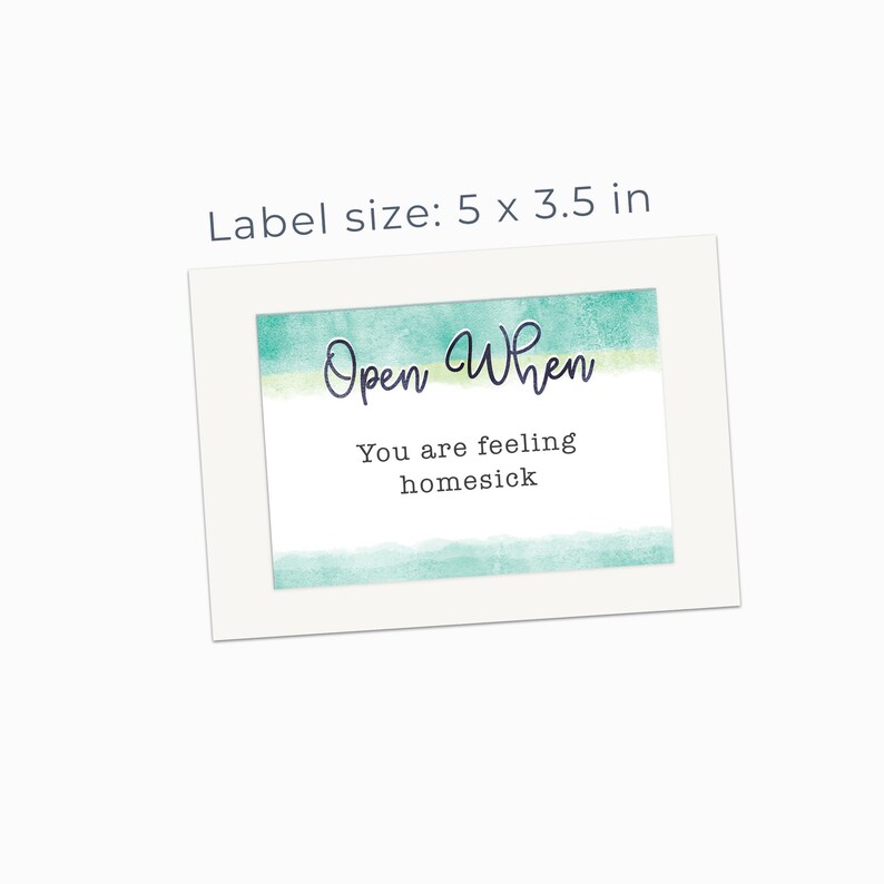 Open When Envelopes for College Students, Fillable Open When Envelope ...