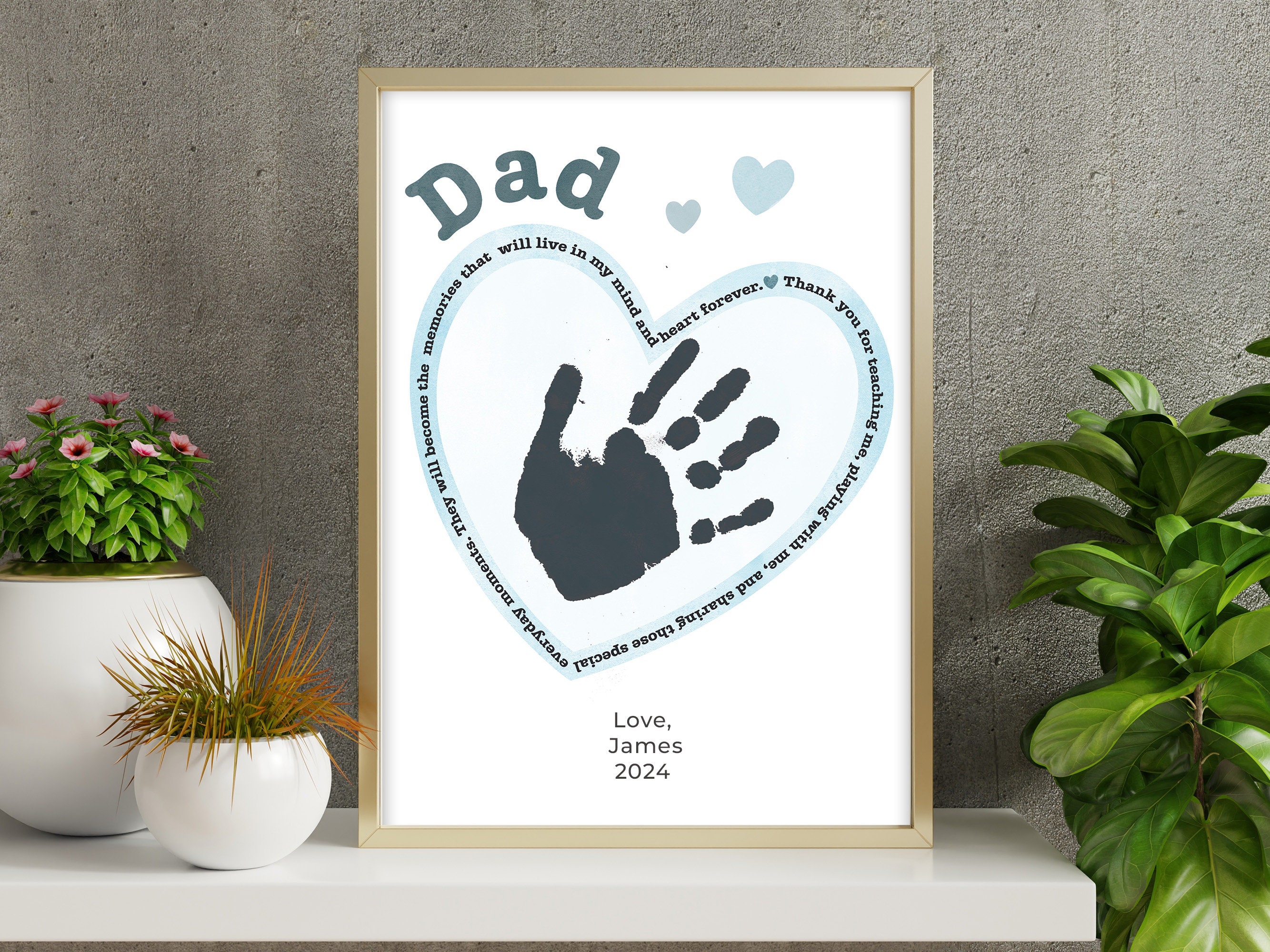 Father's Day Handprint Art, Dad Handprint Craft With Poem With DIY ...