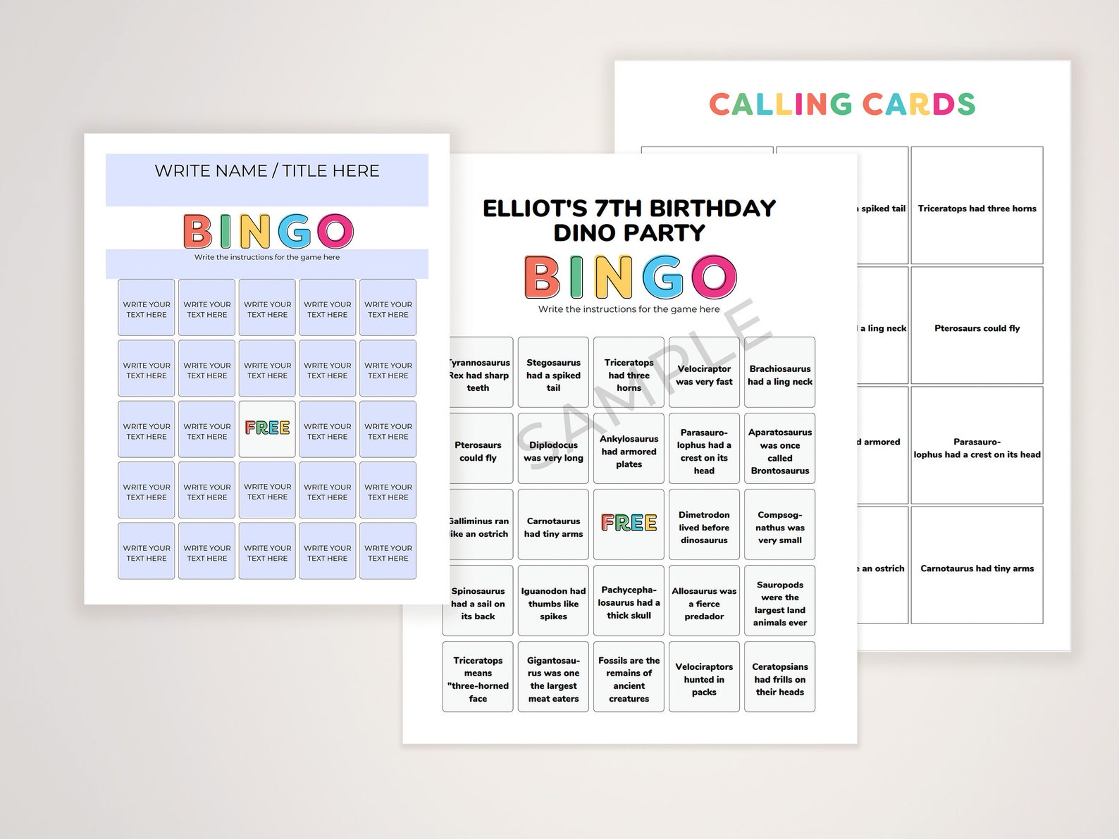 25 Fillable Bingo Cards, Type Your Own Text Bingo Card Template ...