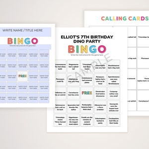 25 Fillable Bingo Cards, Type Your Own Text Bingo Card Template ...
