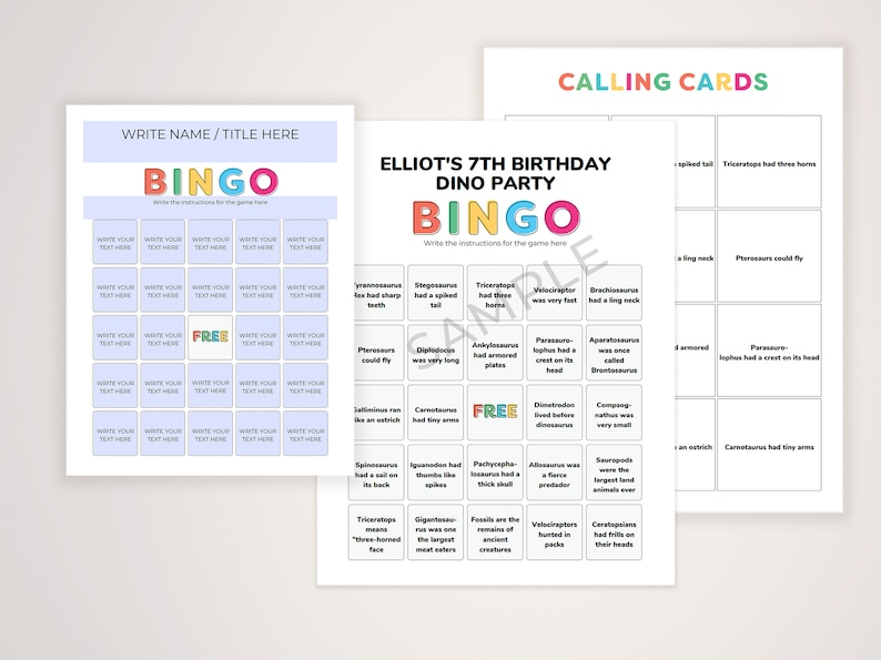 25 Fillable Bingo Cards, Type Your Own Text Bingo Card Template ...