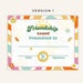 Retro Student Awards Canva Template, Groovy Awards Certificates for ...
