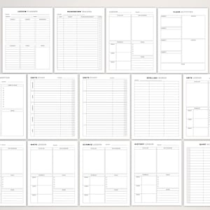 Homeschool Planner Printable, Lessons Planner Pages for Homeschooling ...