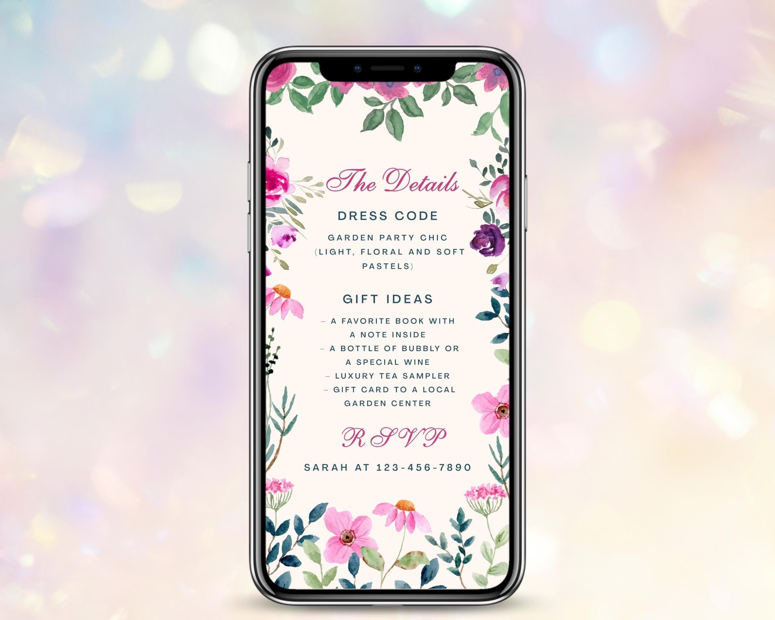 Animated Floral 60th Birthday Invitation: Garden Party Video Card ...