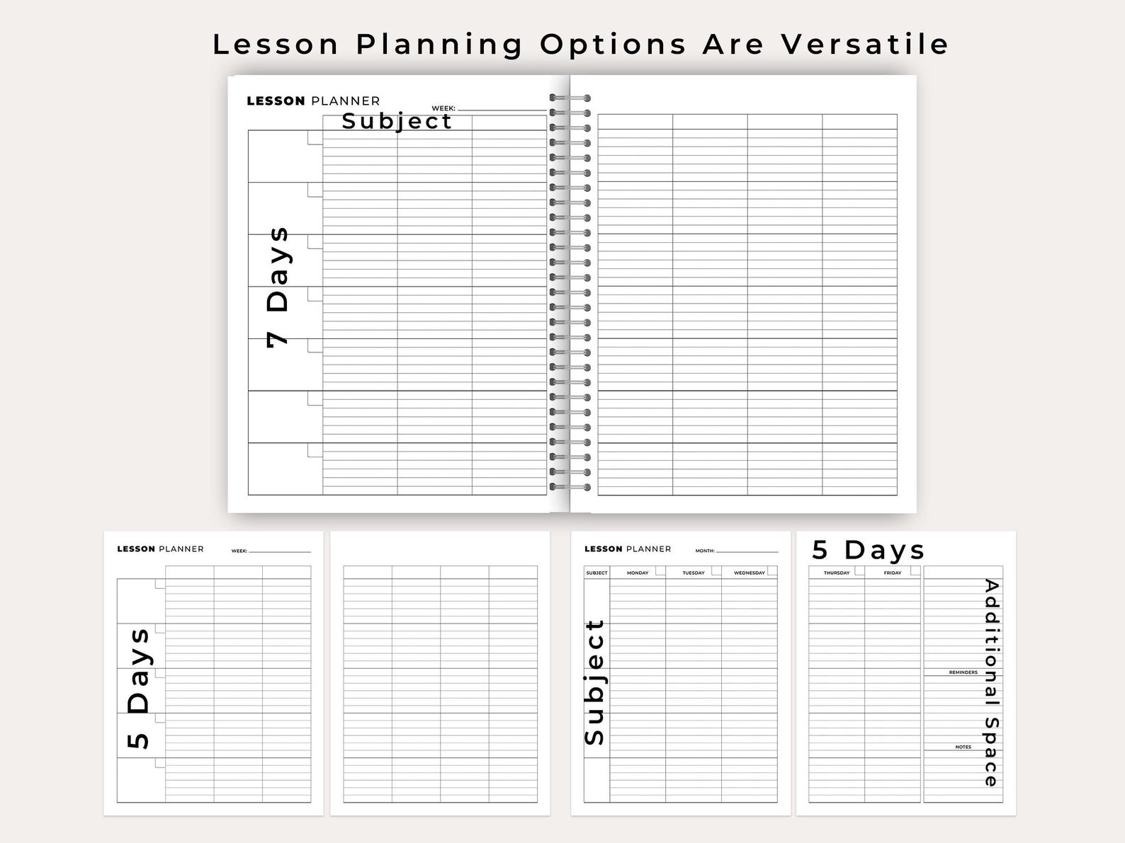 Homeschool Planner Printable, Lessons Planner Pages for Homeschooling ...