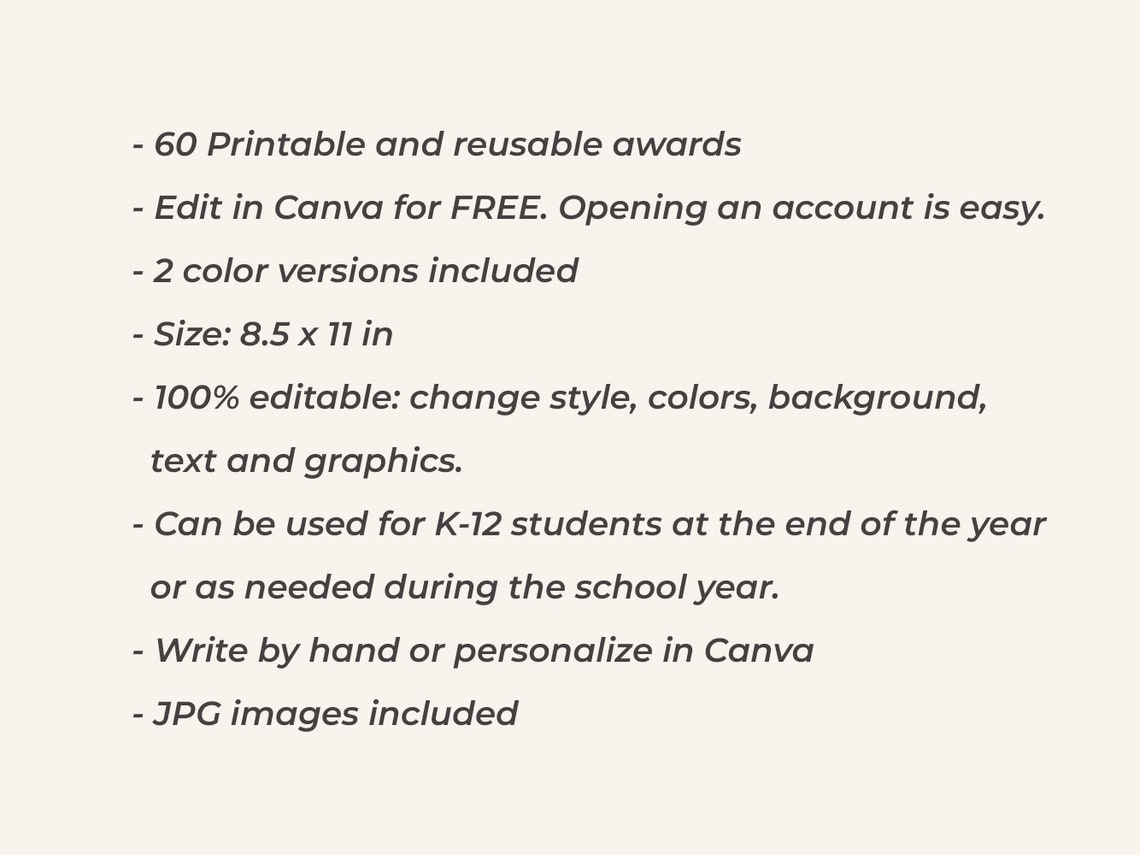 Retro Student Awards Canva Template, Groovy Awards Certificates for ...