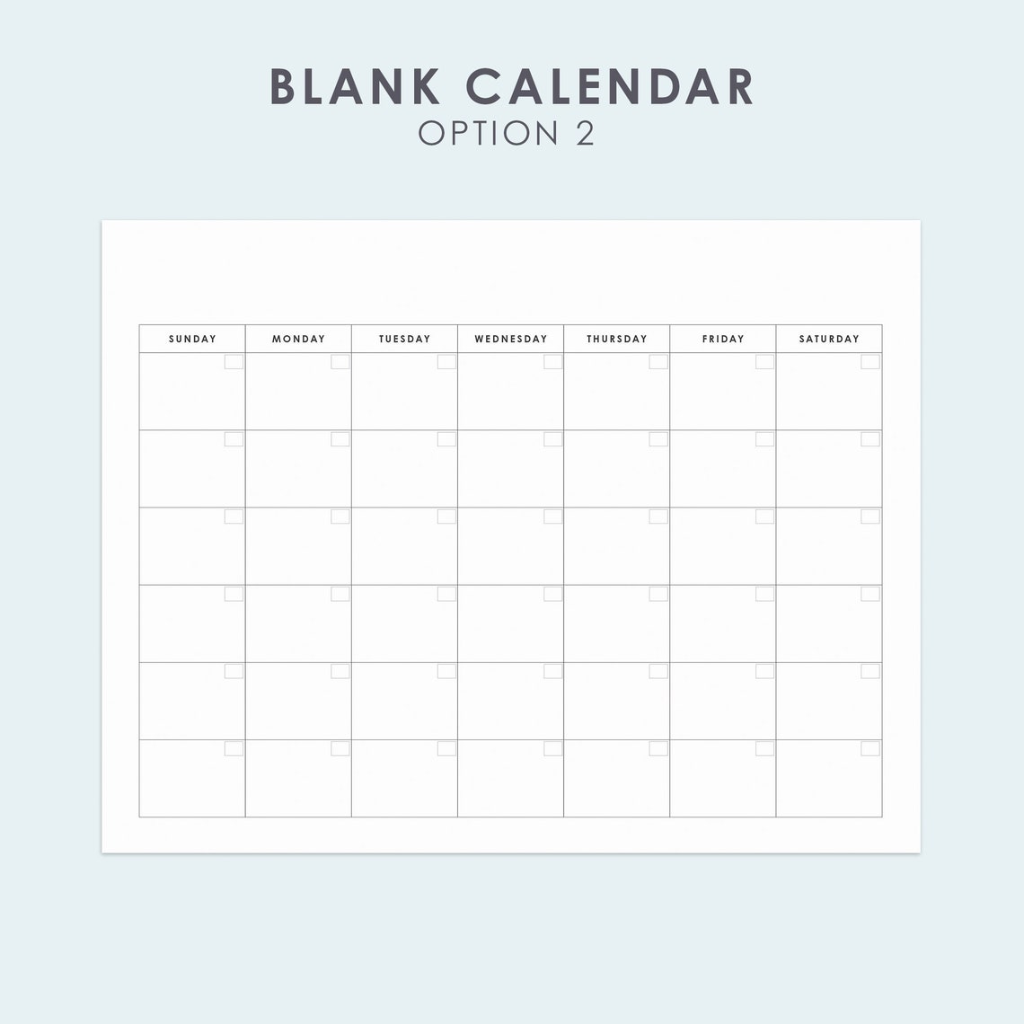 Blank Monthly Calendar With Notes, Fillable Printable PDF Calendar ...