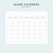 Blank Monthly Calendar With Notes, Fillable Printable PDF Calendar ...