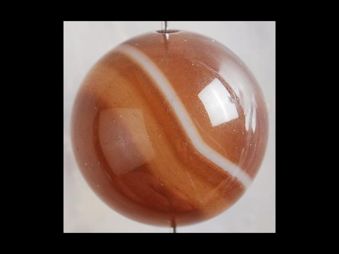 16mm Banded Agate Large Round Ball Focal Bead Brown Beige Tan - Etsy