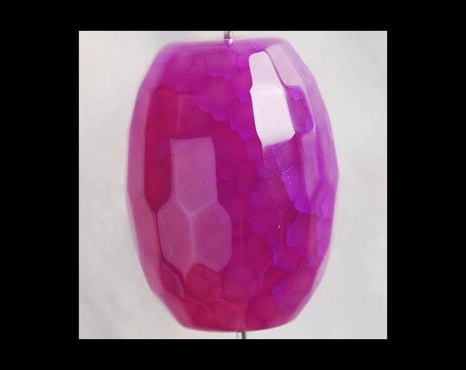 Faceted Agate Column Barrel Drum Bead Center Drilled Pink Purple Violet ...