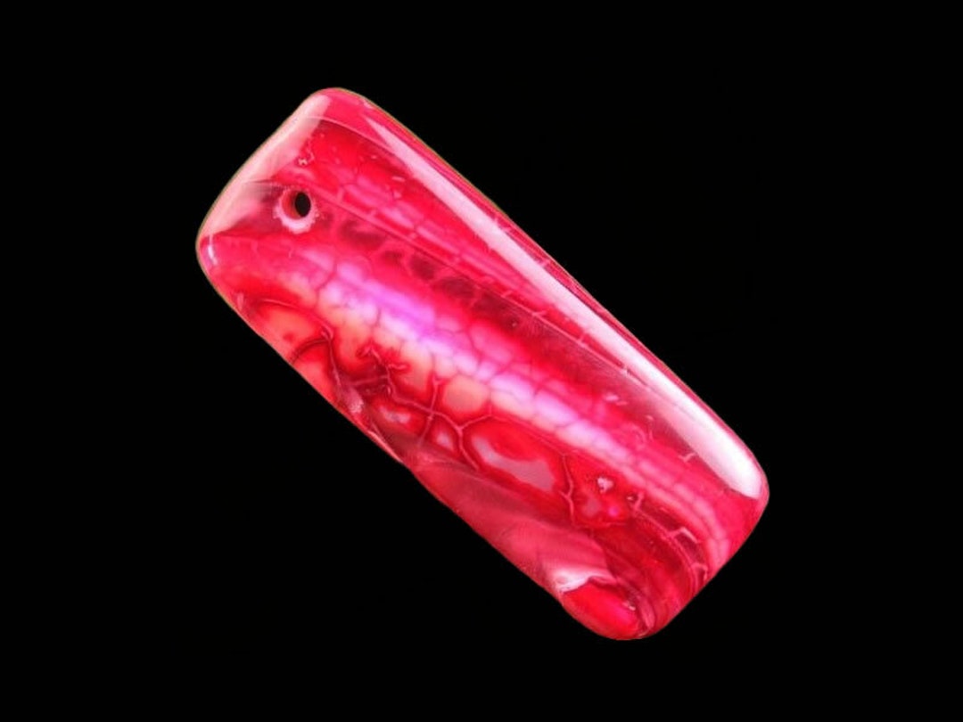 Dragon Veins Agate 35mm X 15mm X 6mm Rectangular Oblong Red - Etsy