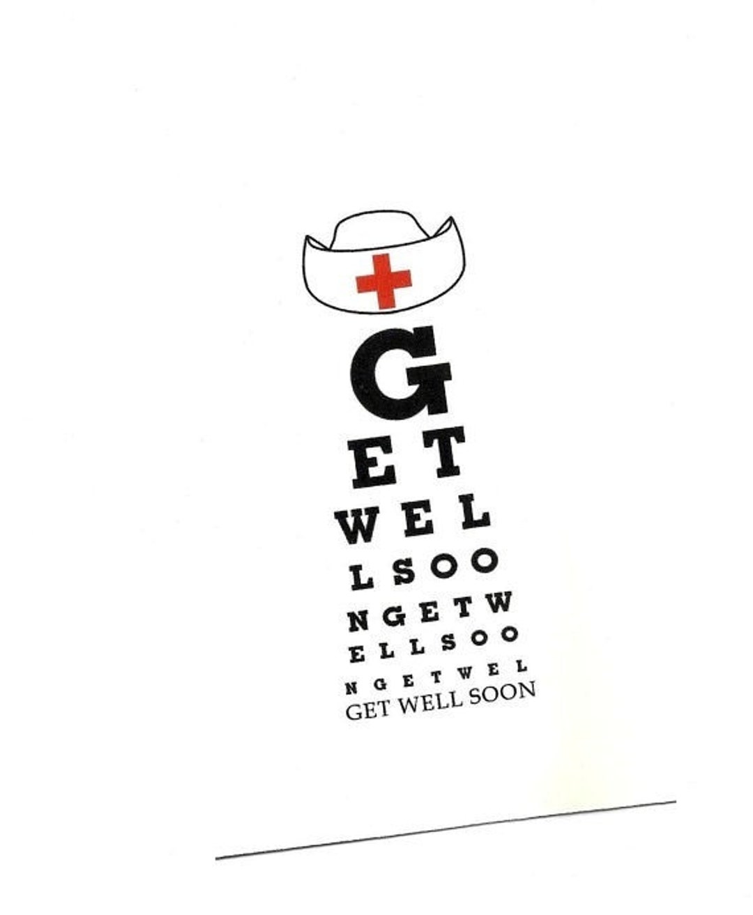 Eye Chart Card.get Well Soon.eye Chart.eye Chart Card.eye Exam.eye Test ...