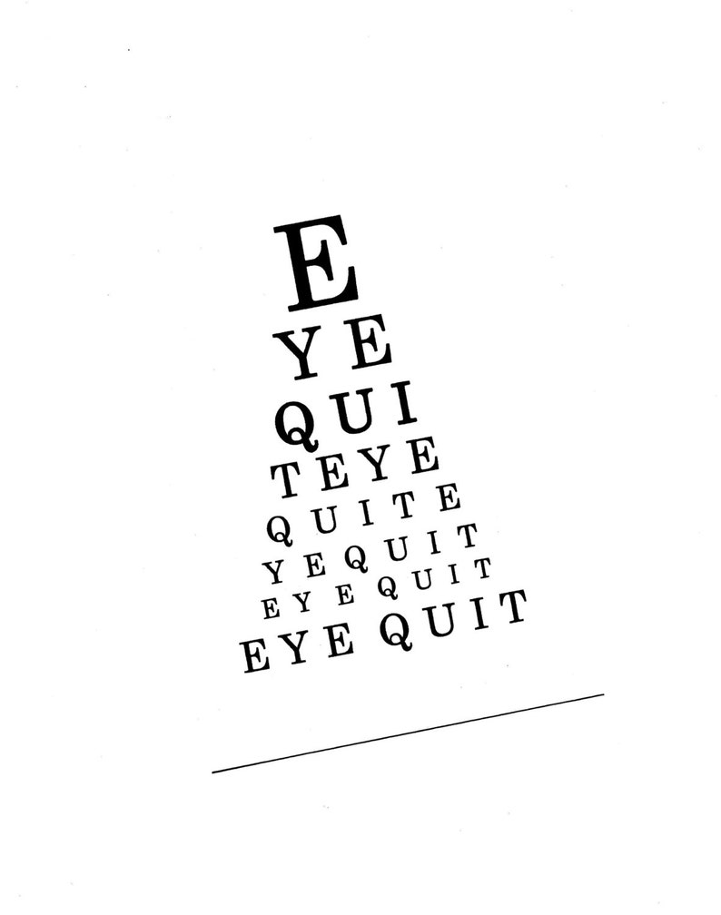 Eye Chart Card.eye Quit.eye .eye Chart.paper Goods.eye Exam.eye Test ...