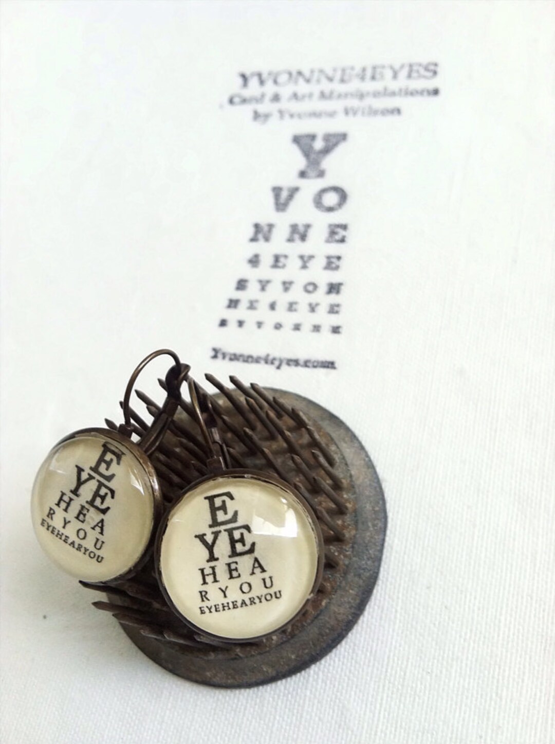 Eye Chart Earrings.eye Hear You Eye Chart.eye Chart Earrings.eye Chart ...