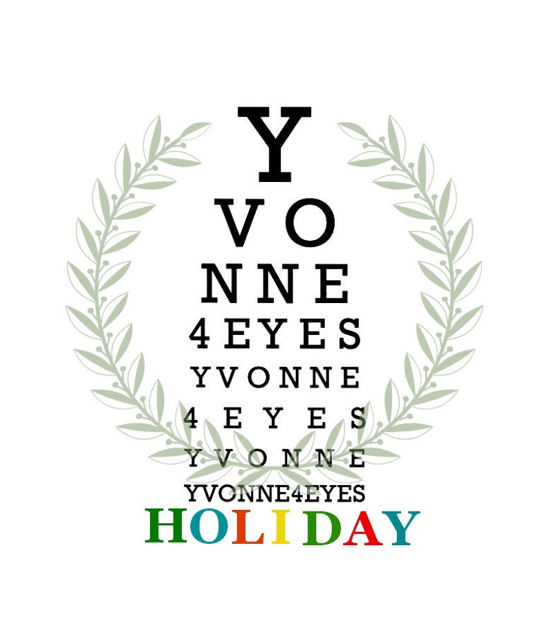 Christmas.merry Christmas.eye Chart Card.ho Ho Ho.holiday.paper Goods ...