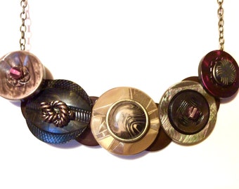 Button necklace | Etsy