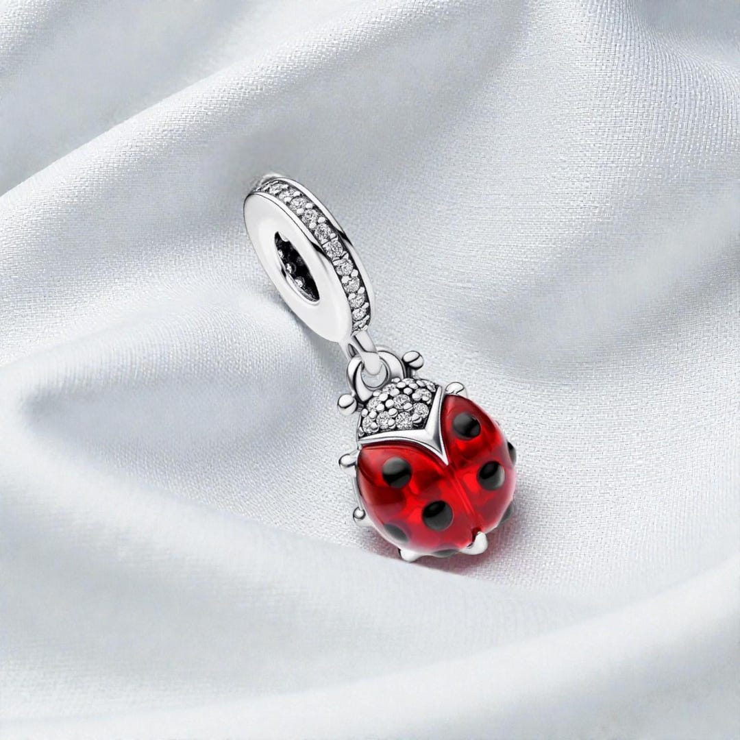 Red Ladybird Dangle Charm, Jewellery for Women, Elegant Accessory for ...