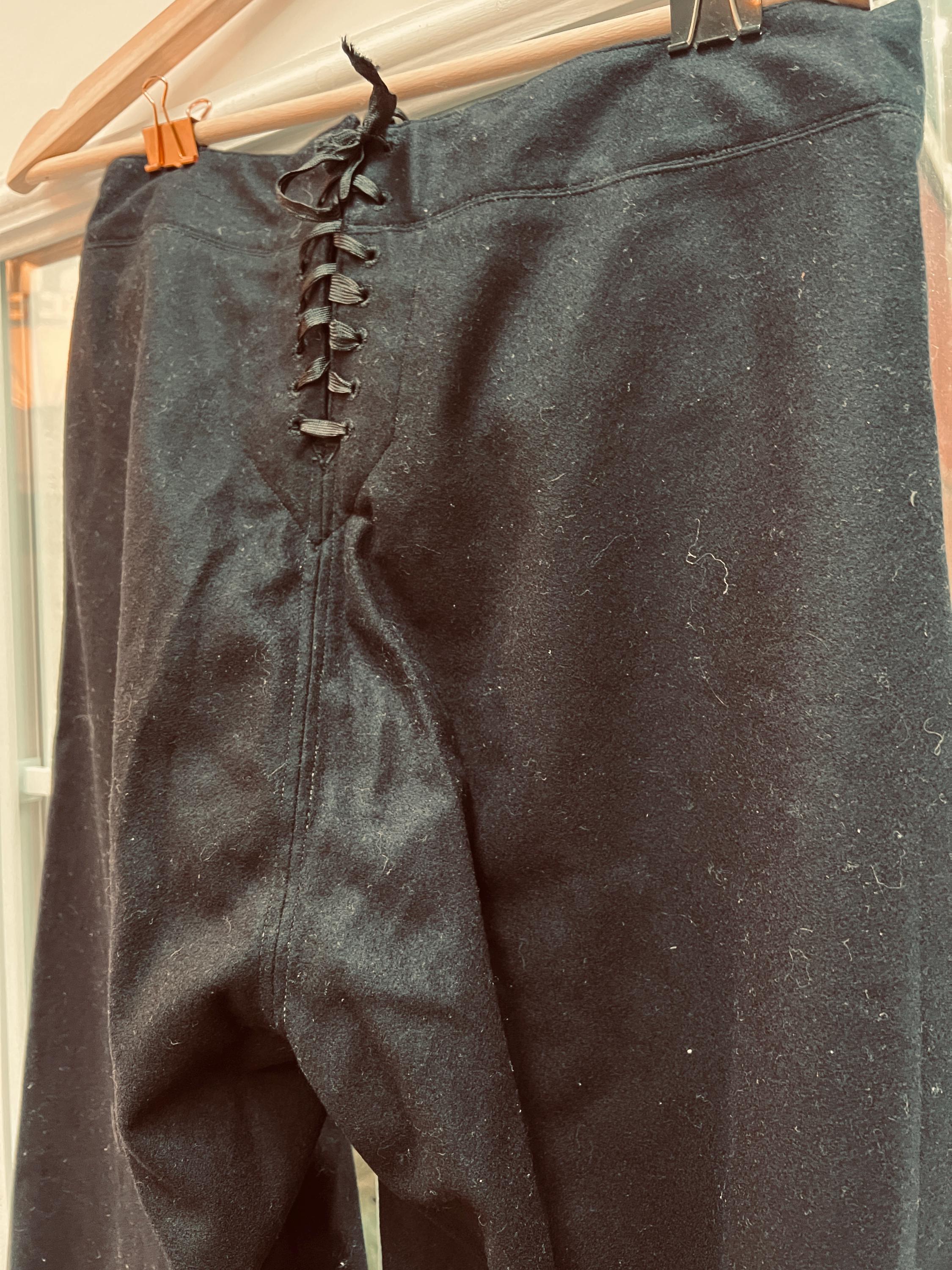 Authentic Vintage 1940s Black Super High-waisted Sailor / Naval Pants ...