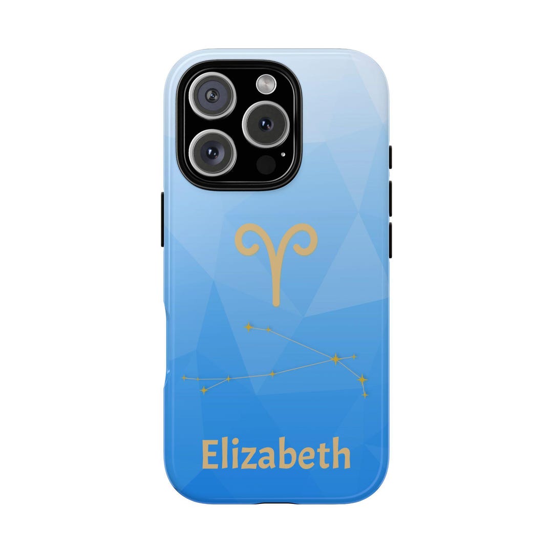 Aries Zodiac Star Sign / Constellation Tough Phone Case With Name ...