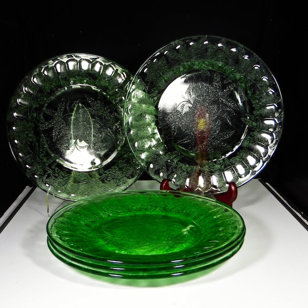 Depression Dinner Plates Green - Etsy