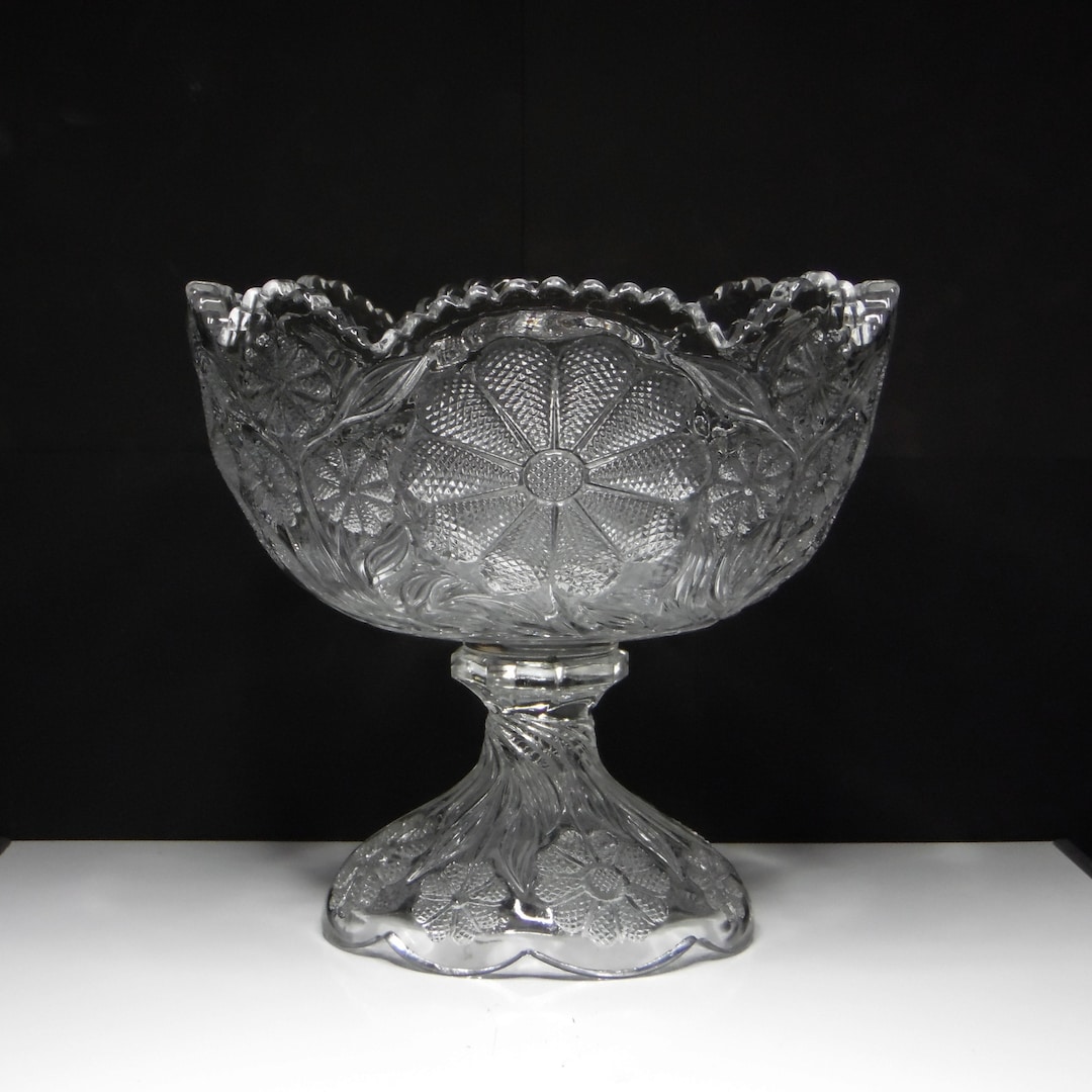 Early American Pressed Glass Compote, Large; United States Glass ...