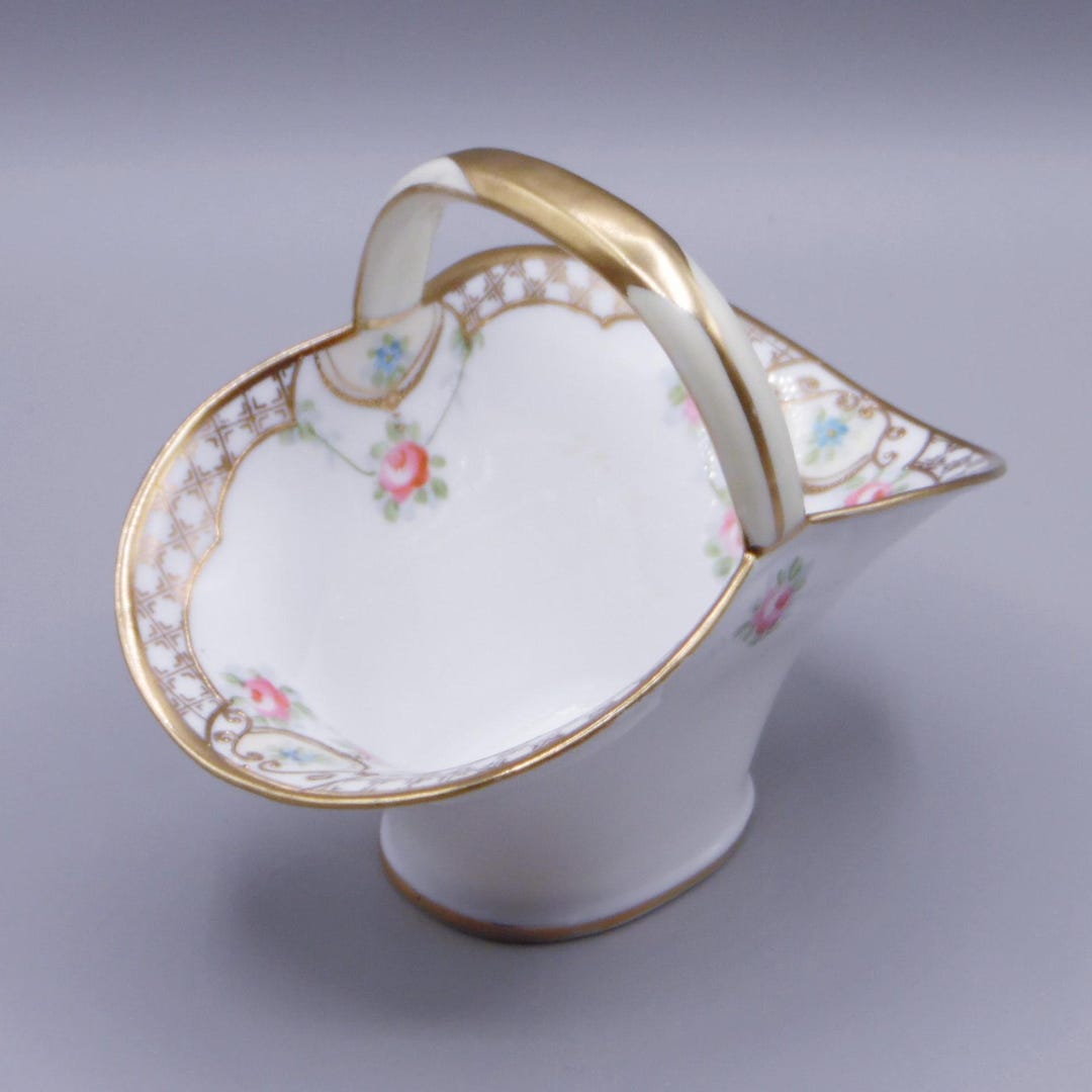 Porcelain Basket, Noritake Region Nippon (japan) Hand Painted, 1911 ...