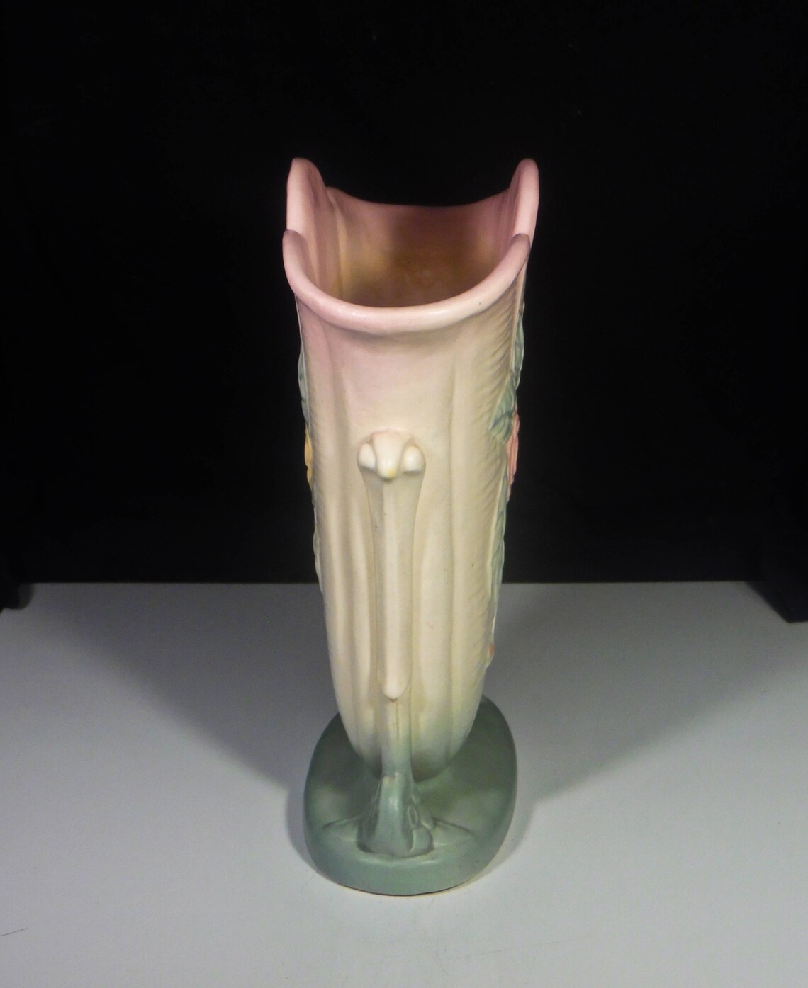 Pottery Vase Hull Art Pottery Open Rose camellia 143 - Etsy