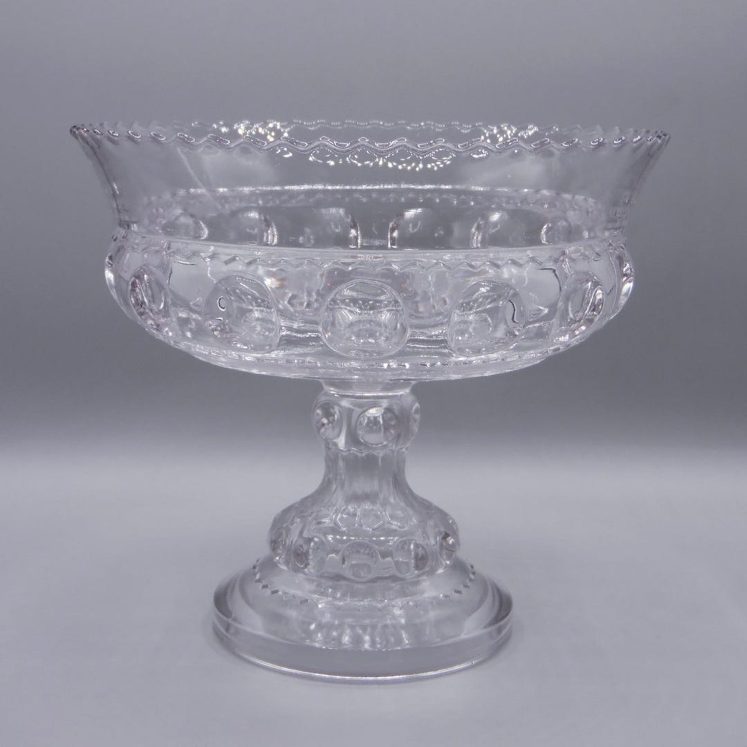Early American Pressed Glass Compote, Adams and Company, XLCR OMN Aka ...