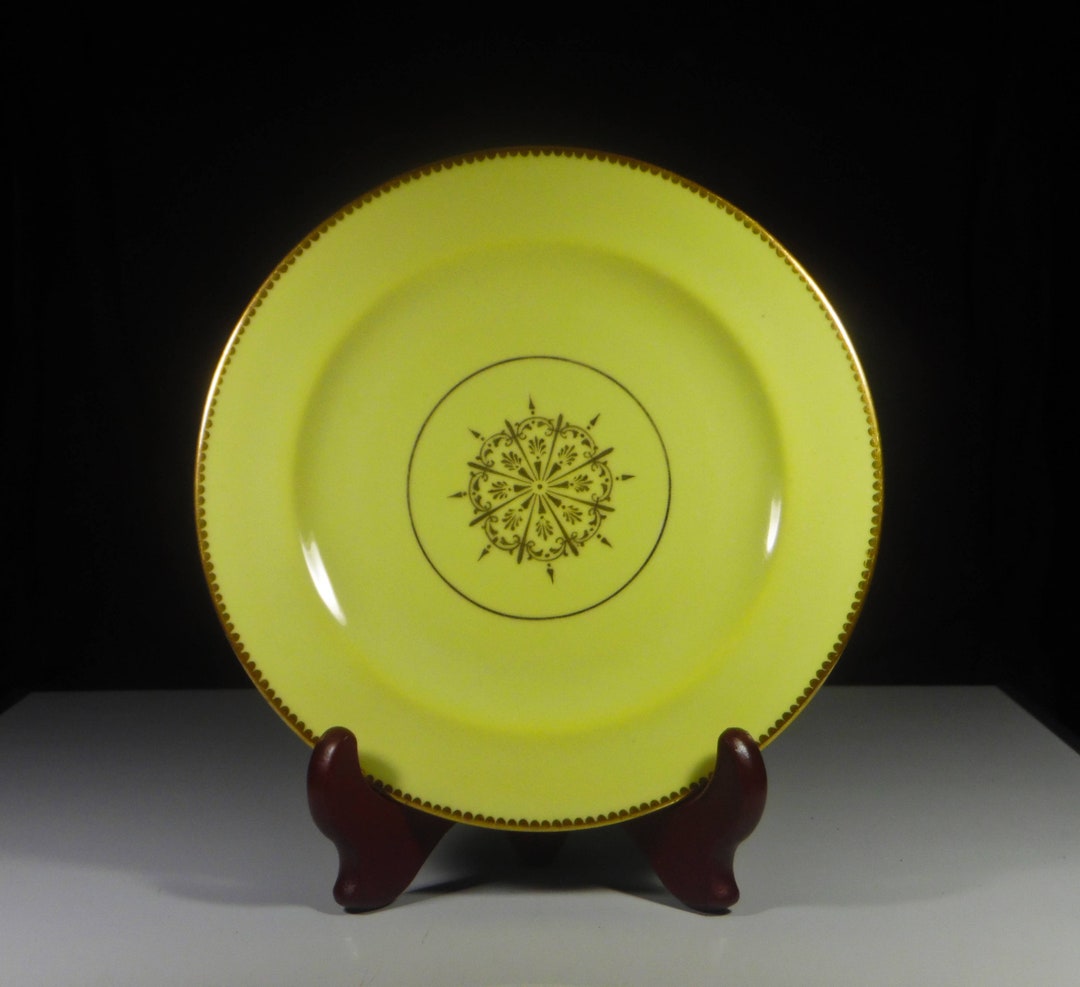 Porcelain Dessert Plate Brown Westhead Moore & Co - Etsy