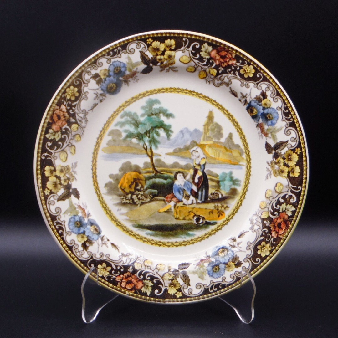 Faience Pottery Plate, Creil #24, Polychromatic 1815 - 1830 - Etsy