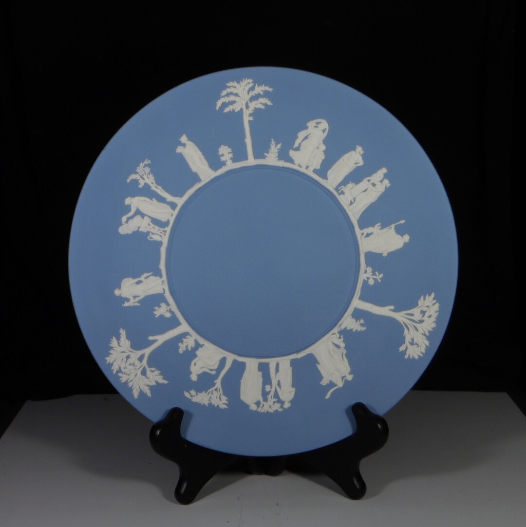 Pottery Cake Plate, Wedgwood, England, Sacrifice, Jasperware, Lilac ...