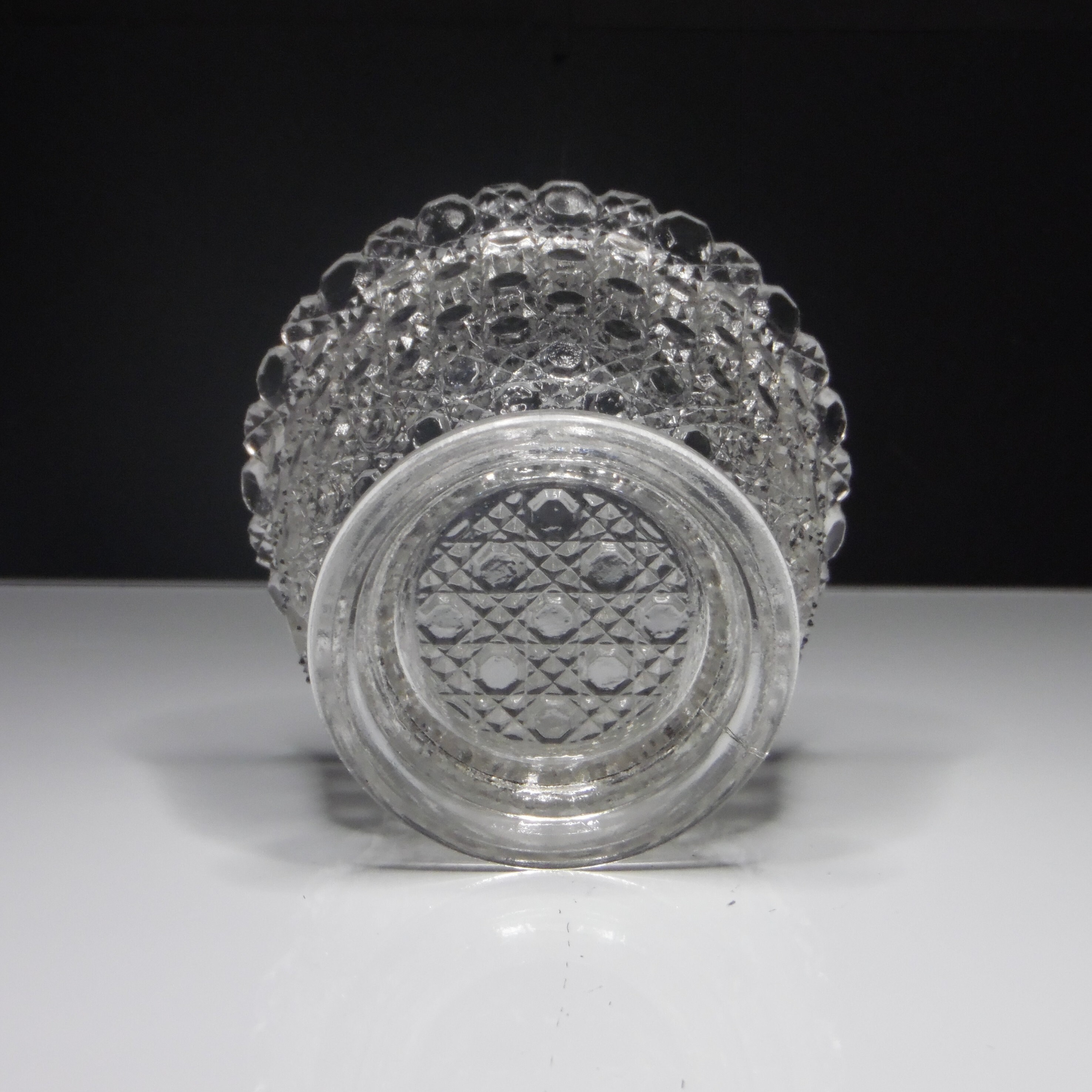English Pressed Glass Sugar Bowl With Lid, George Davidson Glass ...