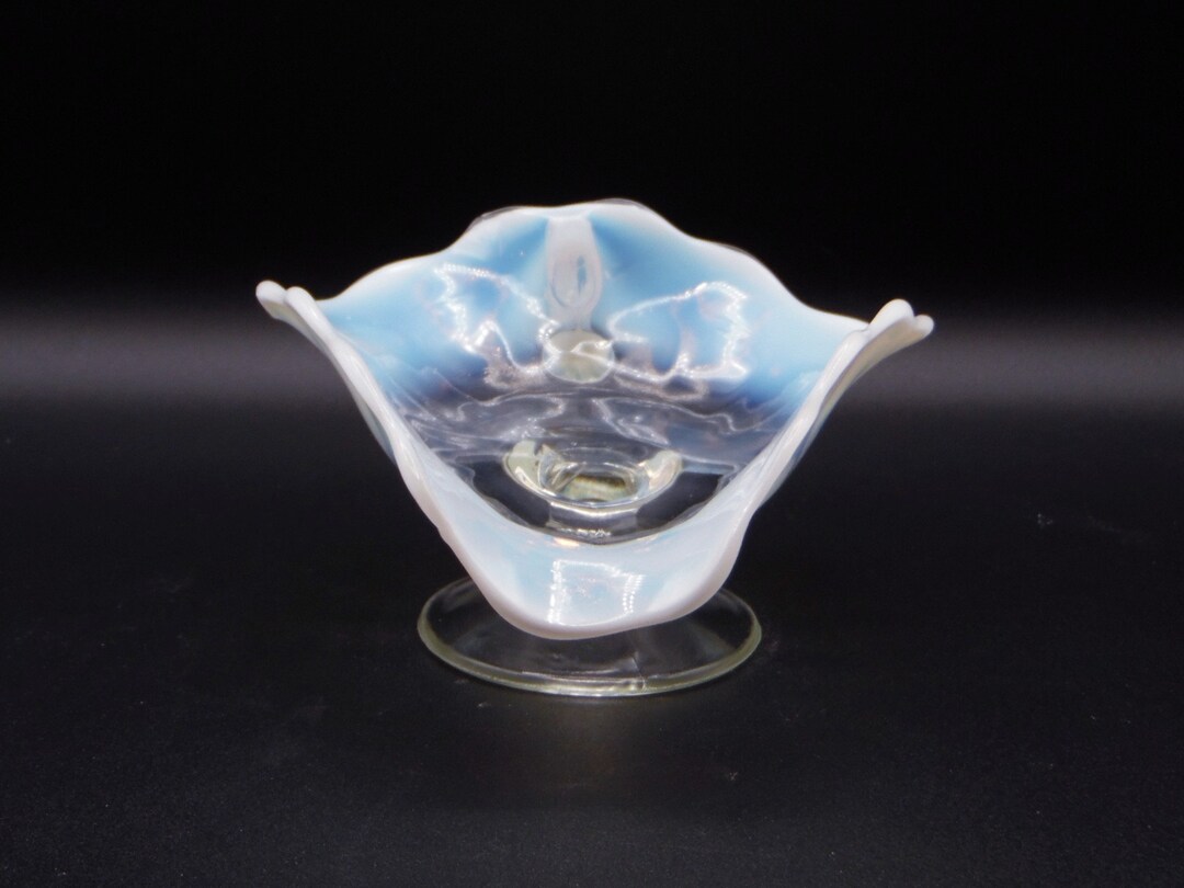 Early American Pressed Glass Nappy, Dugan Glass Company, Rayed Jane ...