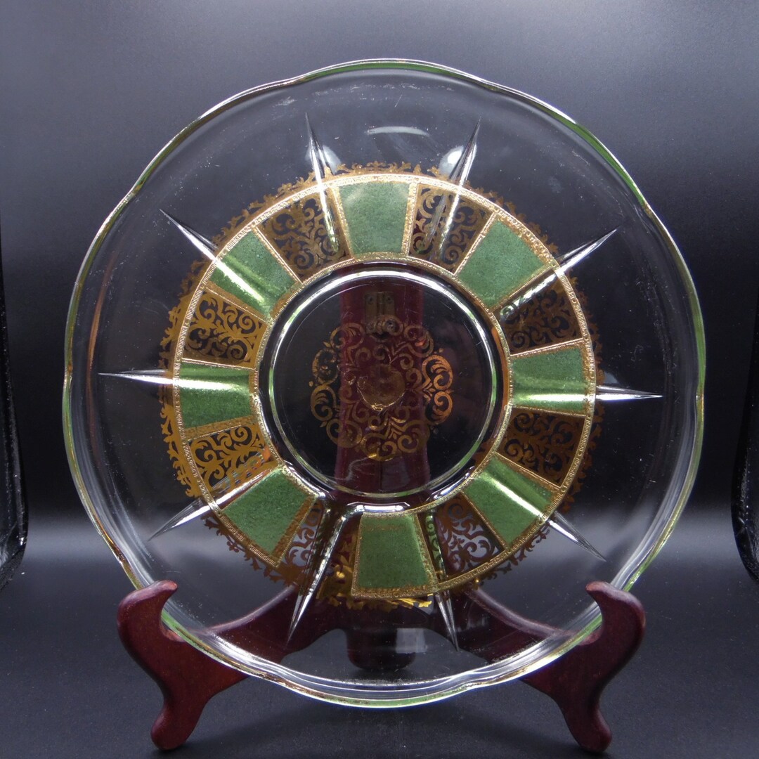 Vintage, Mid-century Modern Glass Chip Plate part of a Chip/dip Set ...