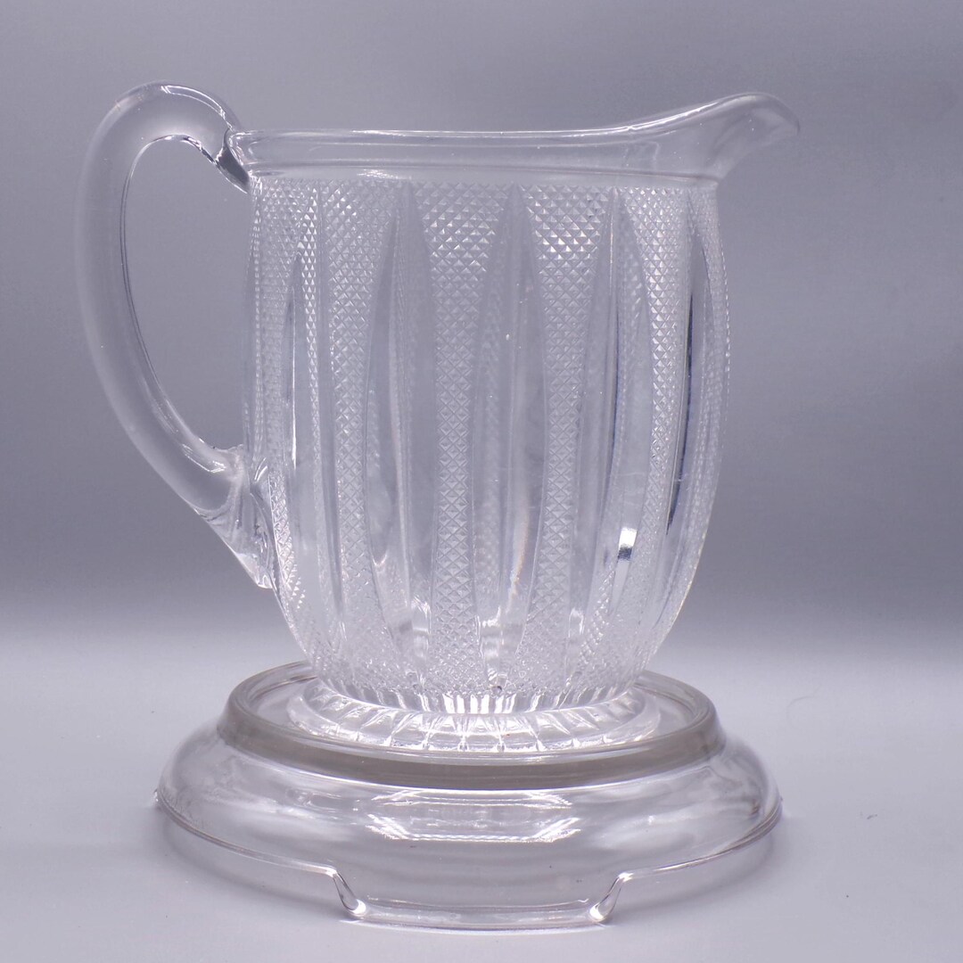 Early American Pressed Glass Pitcher, A H Heisey and Company, Heisey ...