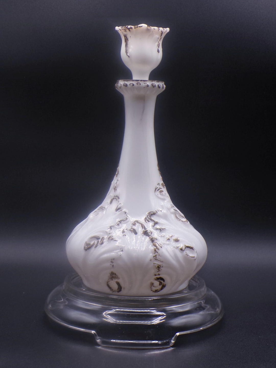 Early American Pressed Glass, Opaque Glass Dresser Bottle, Gillinder ...