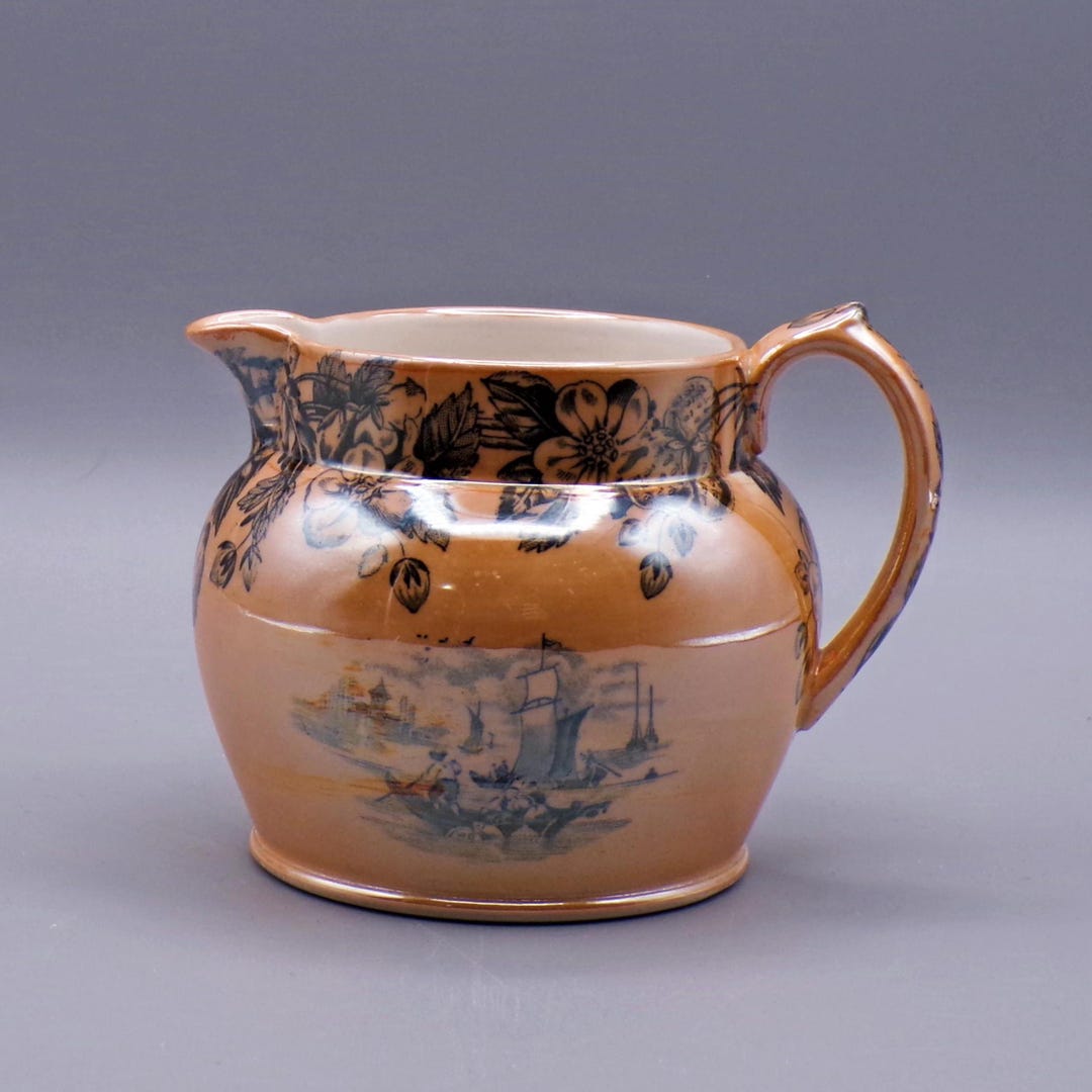 Pottery Creamer, Copeland Spode Pottery, England, Old Salem, 1920 -1957 ...