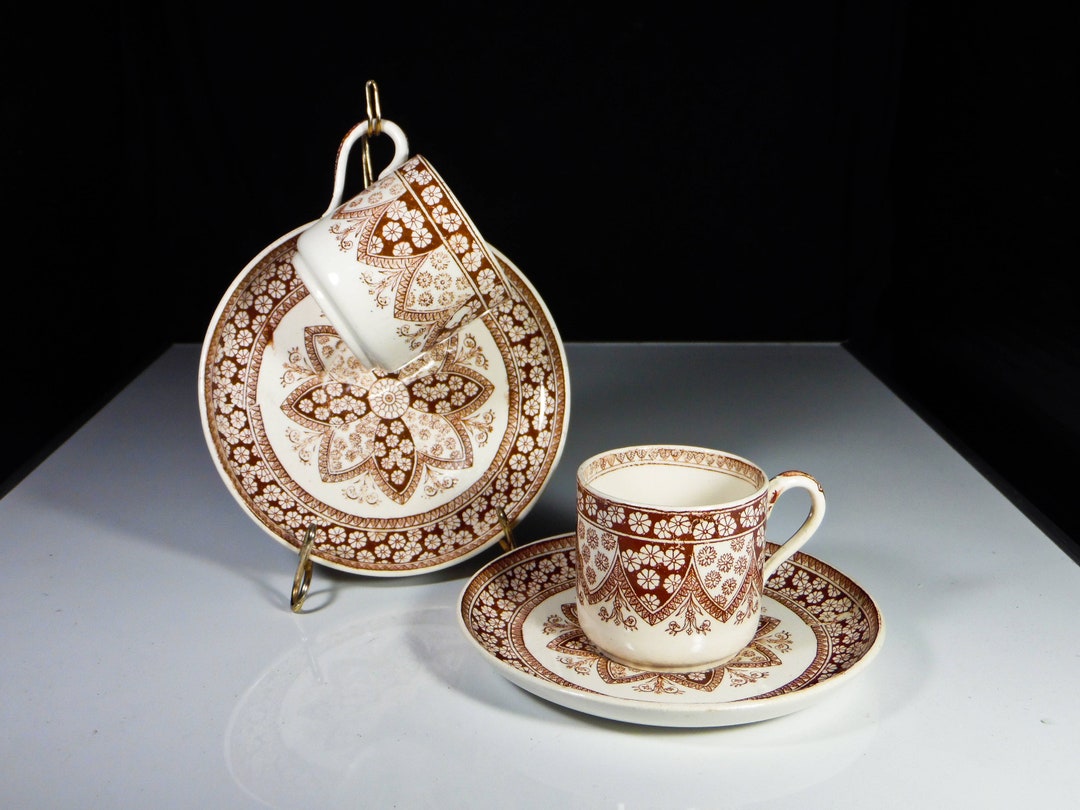 Pottery Demitasse Cup and Saucer, W T Copeland and Sons, England ...