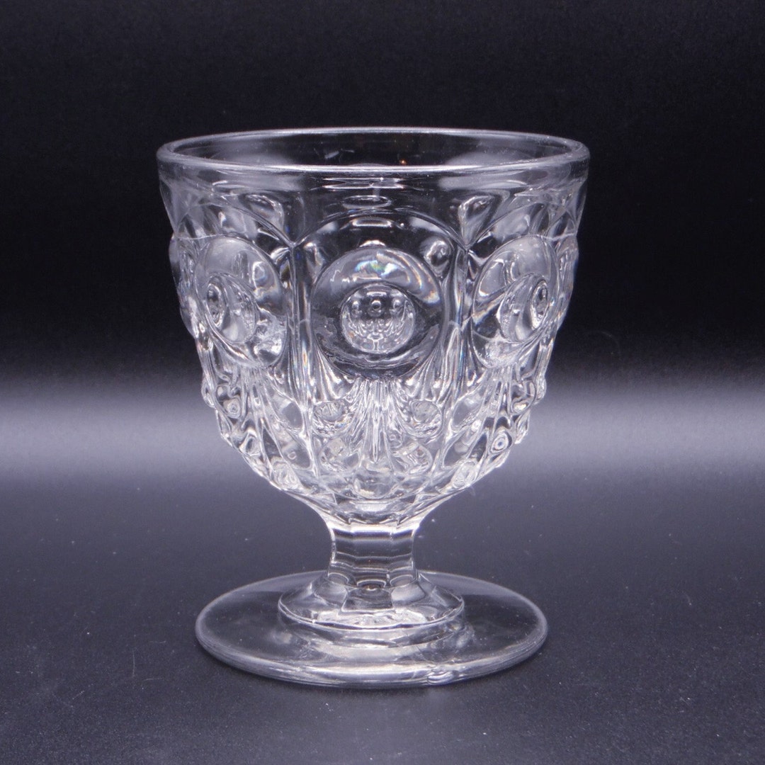 Fint Glass Sugar Bowl Union Glass Company Bulls Eye With Fleur-de-lis ...