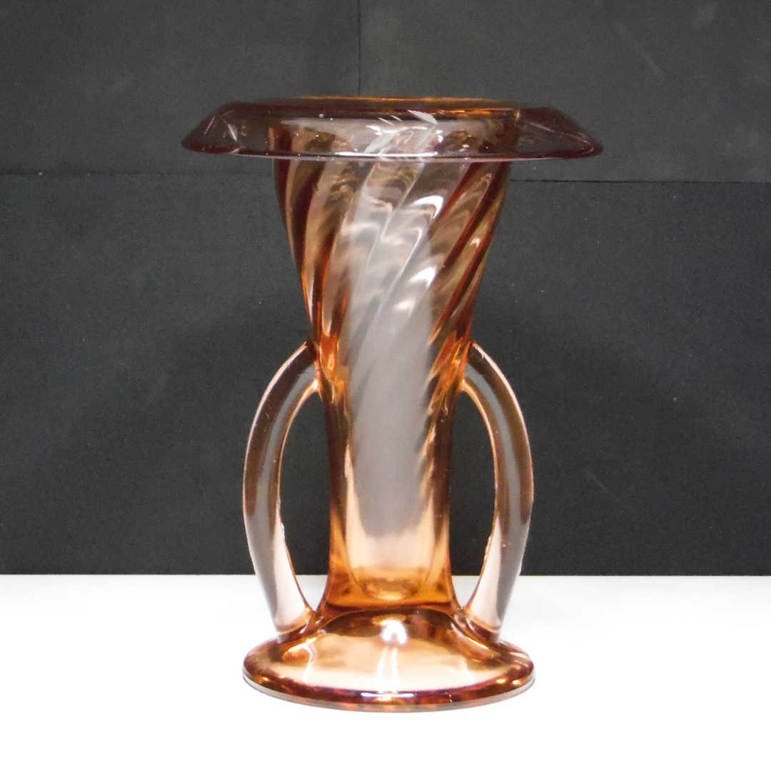 Elegant Era Glass Vase, Imperial Glass Company, Twisted Optic, Shape ...