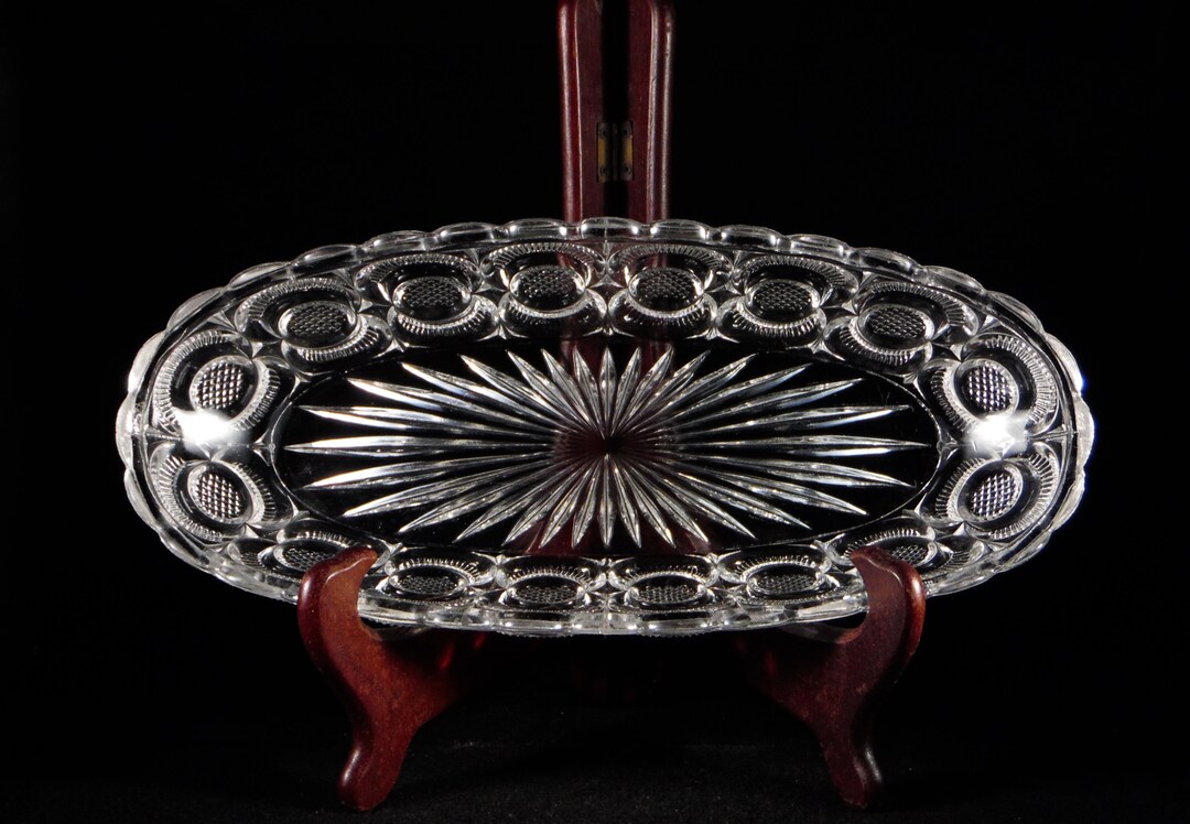 Early American Pressed Glass Celery Dish, Bryce, Higbee and Company ...