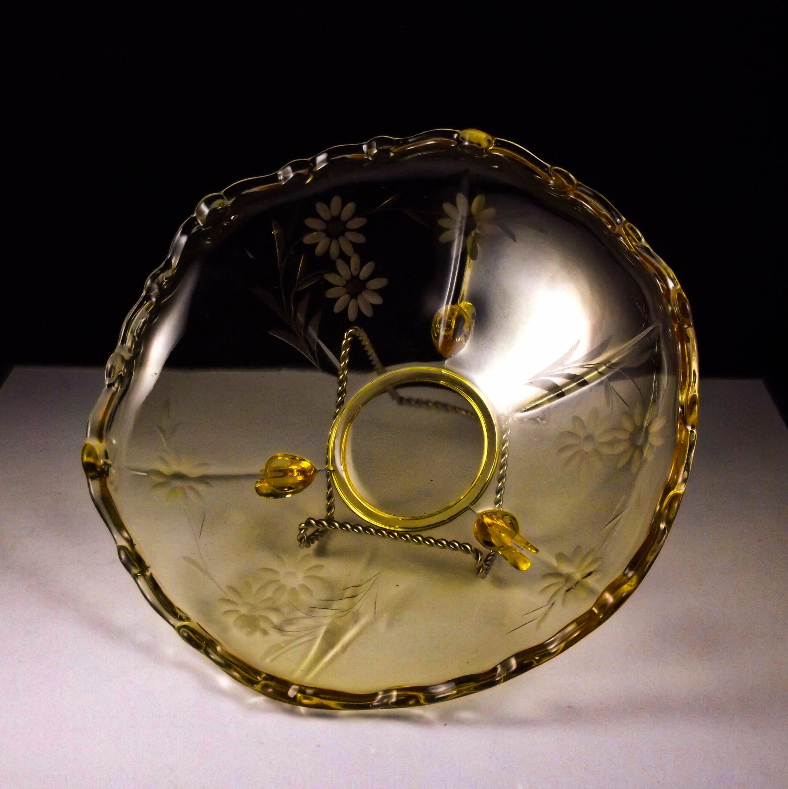 Vintage European Glass Master Berry Bowl w/3 Individual Bowls Fenne ...