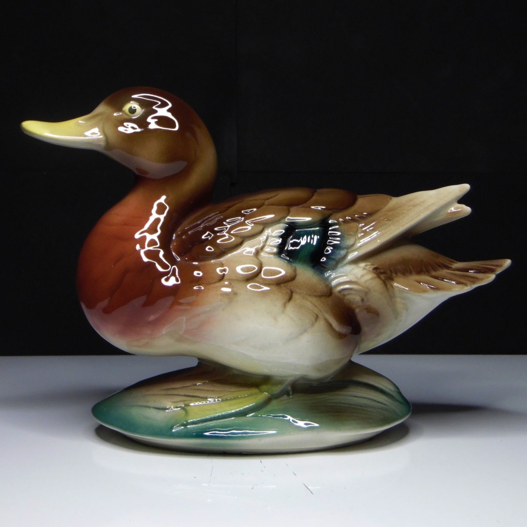 Pottery Figure, Royal Copley, Mallard Hen by Anthony D Priolo, Game ...