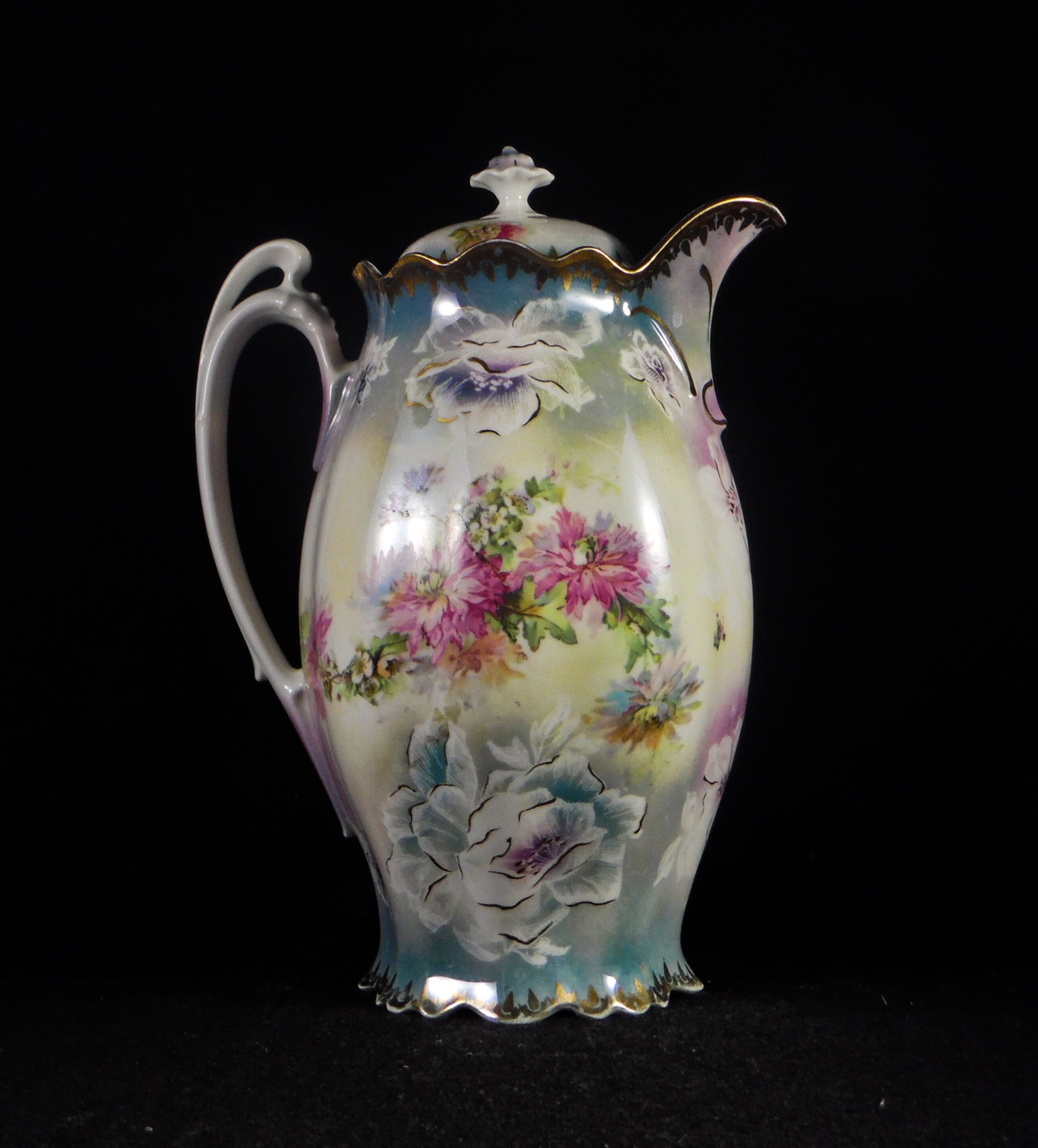 Porcelain Chocolate Pot, MZ Austria, Imported By George Wheelock, Hand ...