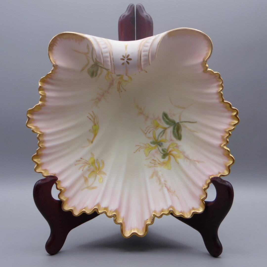 Porcelain Bowl, Shell Form KTK, Lotus Ware, 1892 - 1896 - Etsy