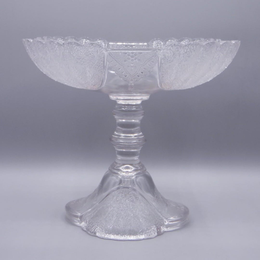 Early American Pressed Glass Compote: Shell and Tassel, 1880s - Etsy