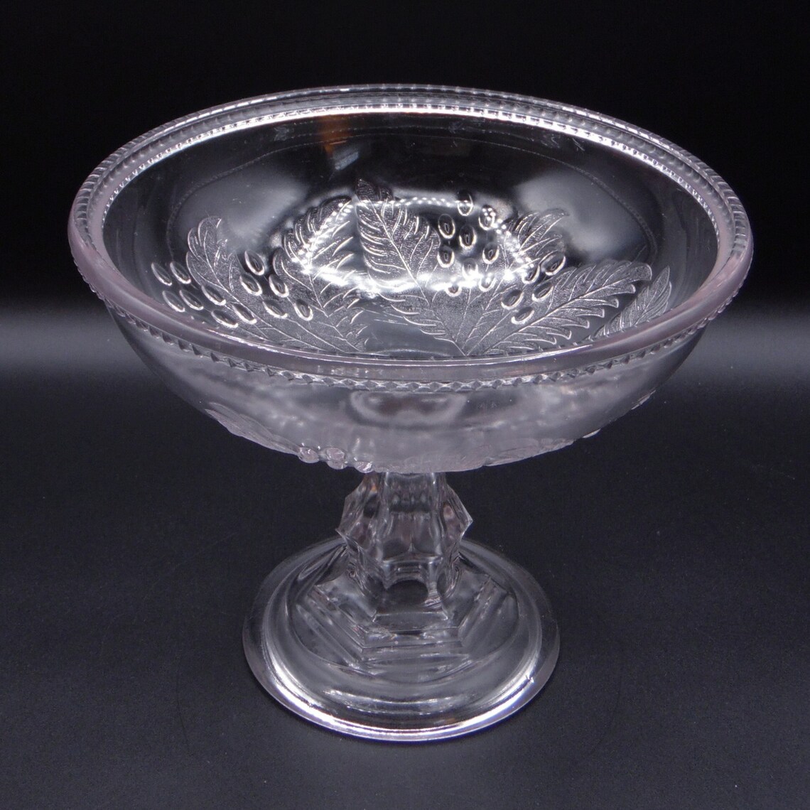 Early American Pressed Glass Compote, Mckee and Brothers, Berry (OMN ...