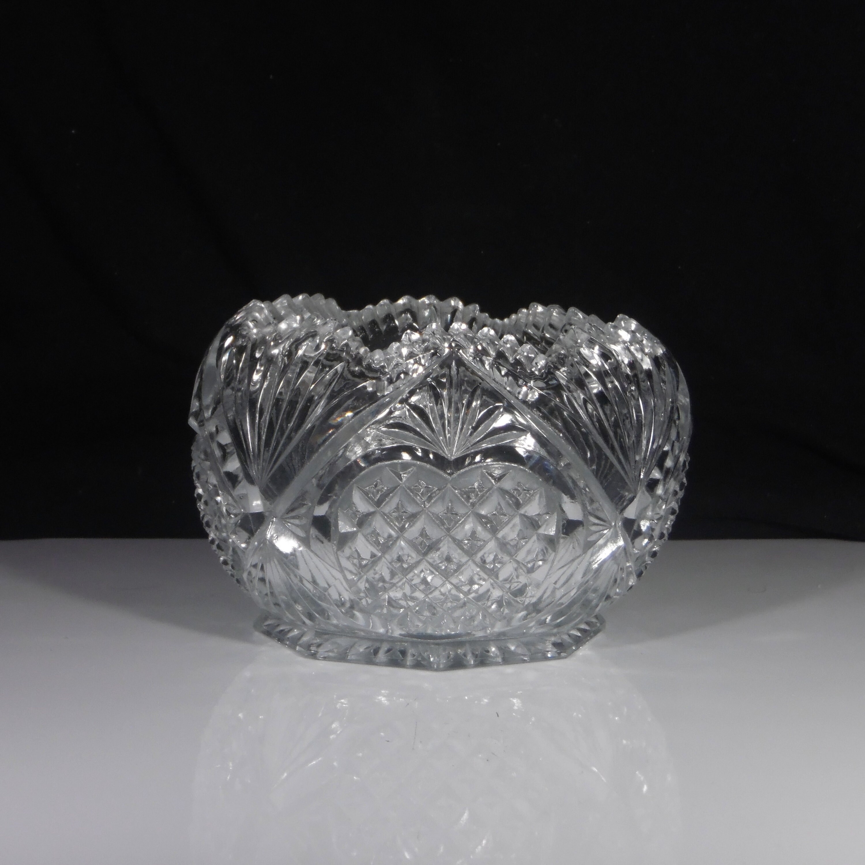 Early American Pressed Glass Rose Bowl, John B Higbee Glass Company ...