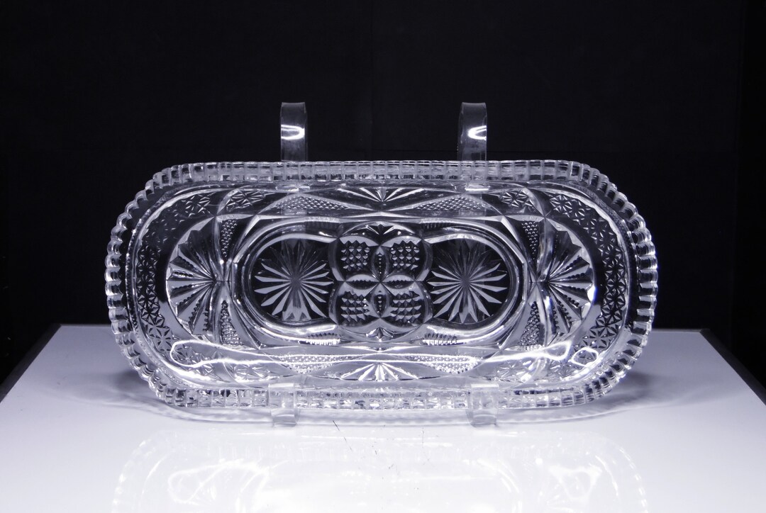 Early American Pressed Glass Celery Tray, Ohio Flint Glass Companhy ...